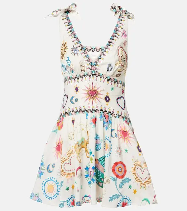 Camilla Embroidered Minidress - Multicoloured