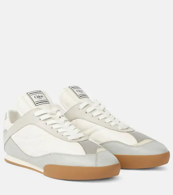 Chloé Kick Suede-trimmed Sneakers - Blue