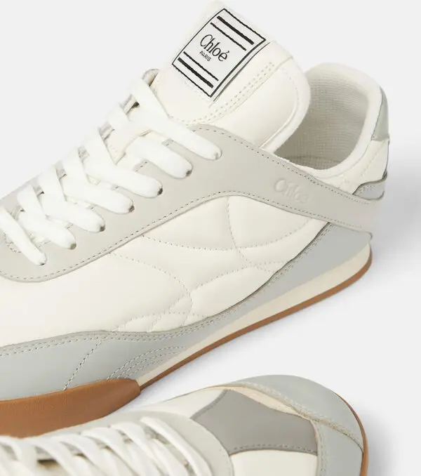 Chloé Kick Suede-trimmed Sneakers - Blue