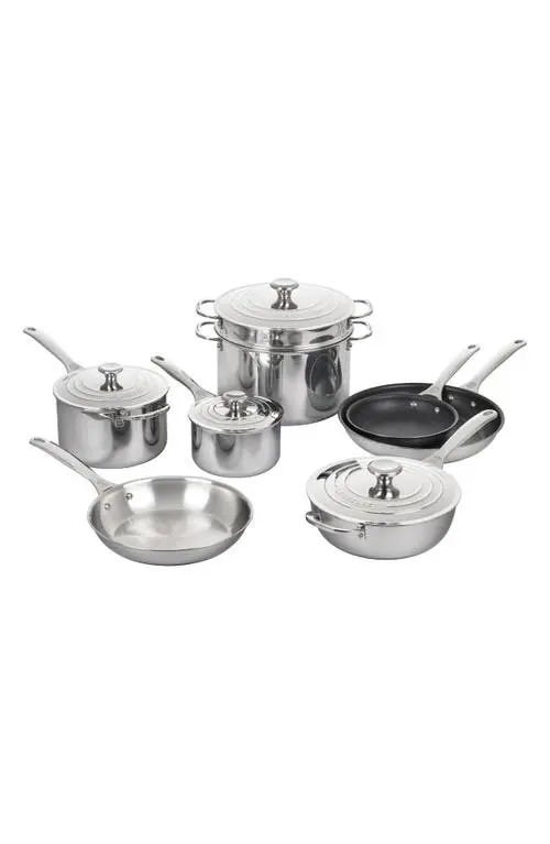LE CREUSET 12-piece Sigture Stainless Steel Cookware Set - Na