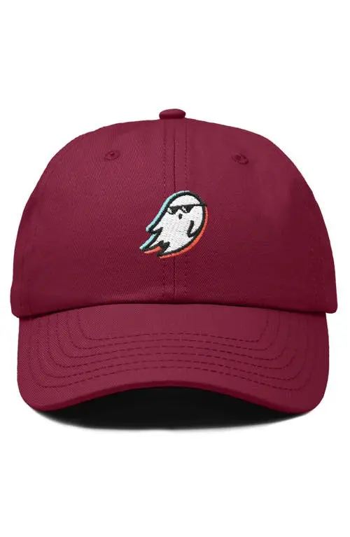 DALIX Ghost Life Embroidered Cap - Maroon
