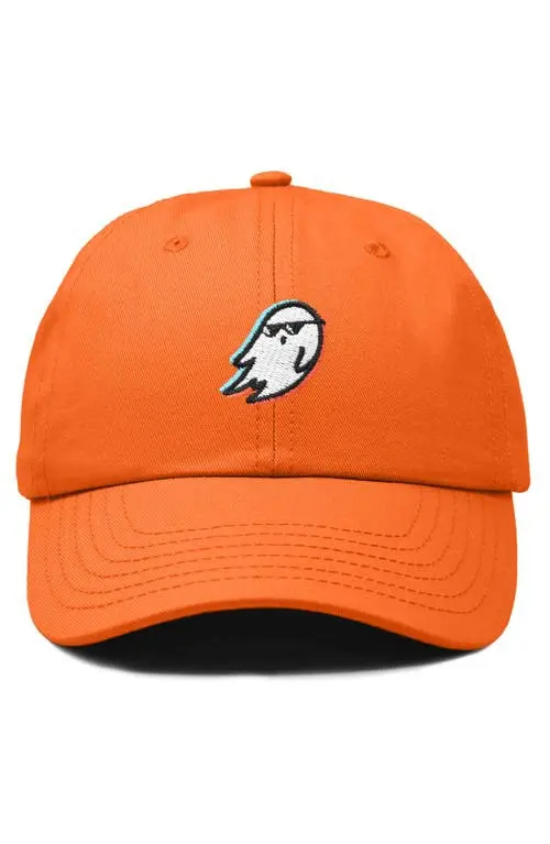 DALIX Ghost Life Embroidered Cap - Orange