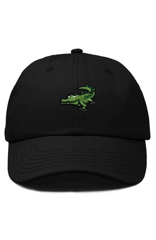 DALIX Alligator Embroidered Cap - Black