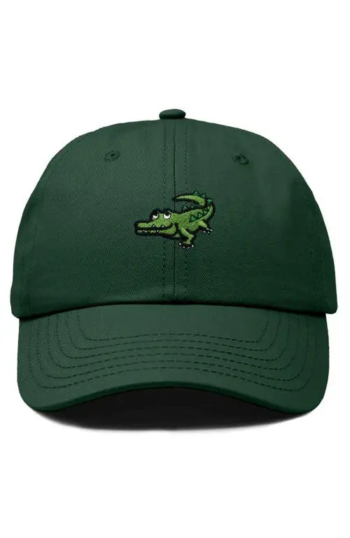 DALIX Alligator Embroidered Cap - Dark Green
