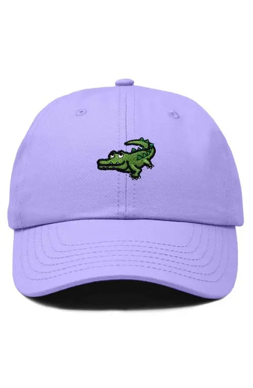 DALIX Alligator Embroidered Cap - Lavender