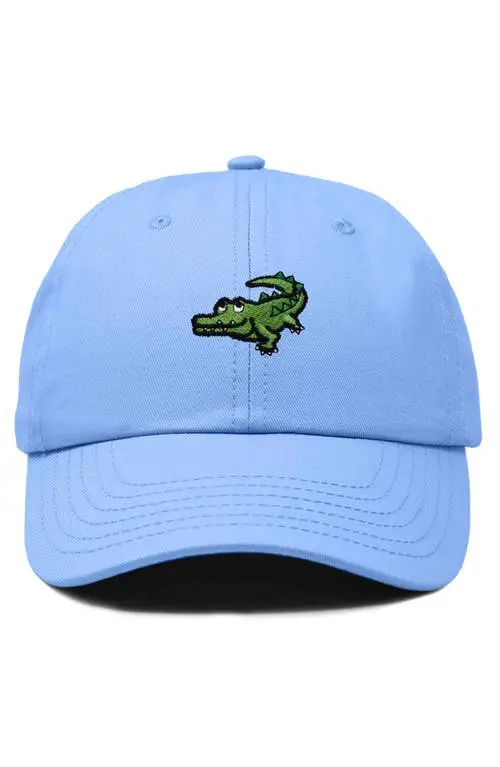 DALIX Alligator Embroidered Cap - Light Blue