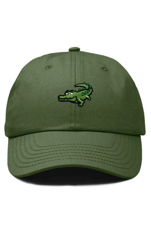 DALIX Alligator Embroidered Cap - Olive