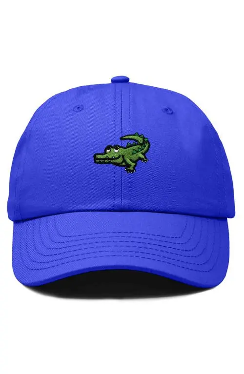 DALIX Alligator Embroidered Cap - Royal Blue