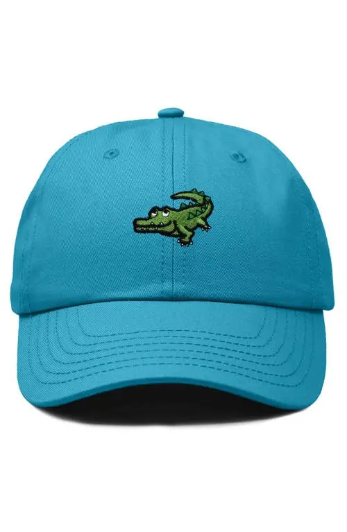 DALIX Alligator Embroidered Cap - Teal