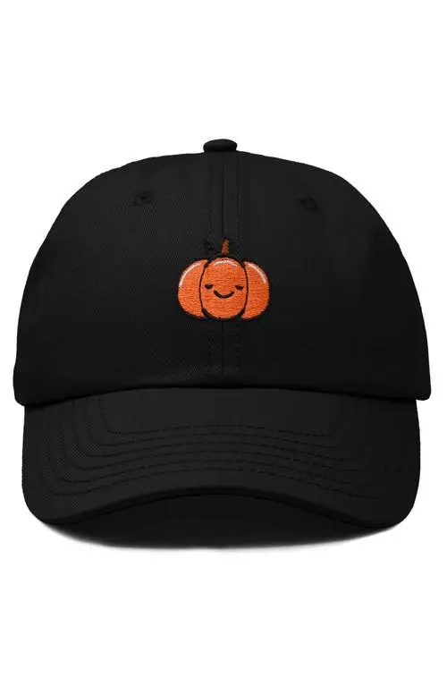DALIX Baby Pumpkin Embroidered Cap - Black