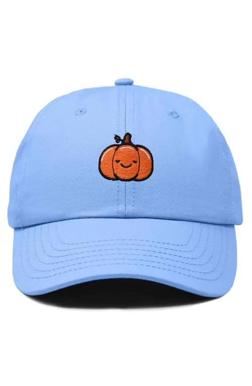 DALIX Baby Pumpkin Embroidered Cap - Light Blue