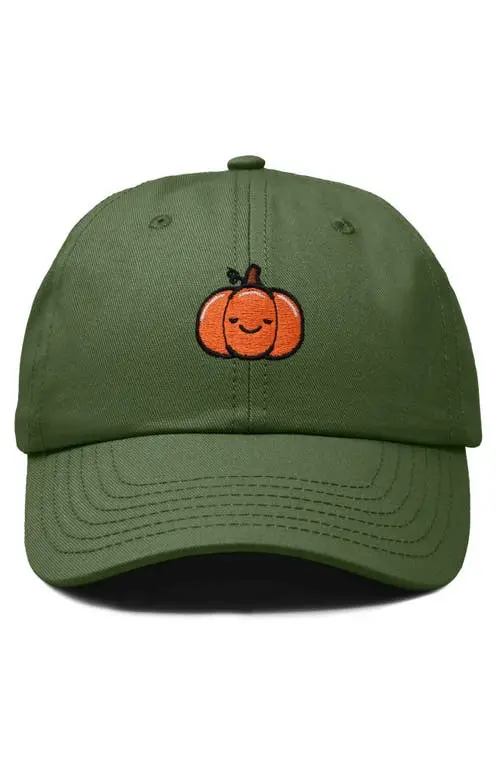 DALIX Baby Pumpkin Embroidered Cap - Olive