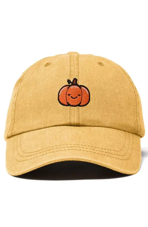 DALIX Baby Pumpkin Embroidered Cap - Washed Gold