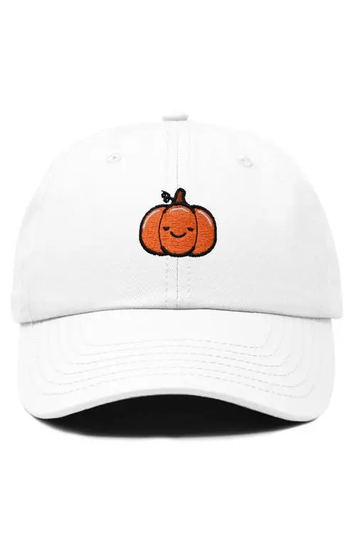 DALIX Baby Pumpkin Embroidered Cap - White
