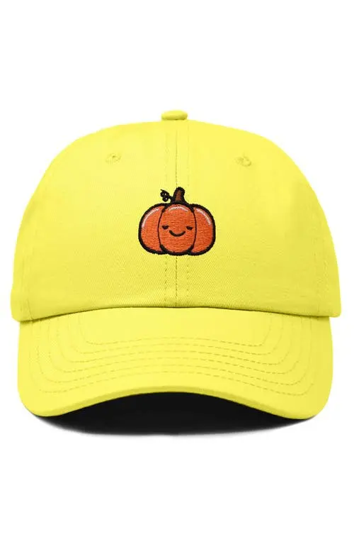 DALIX Baby Pumpkin Embroidered Cap - Yellow