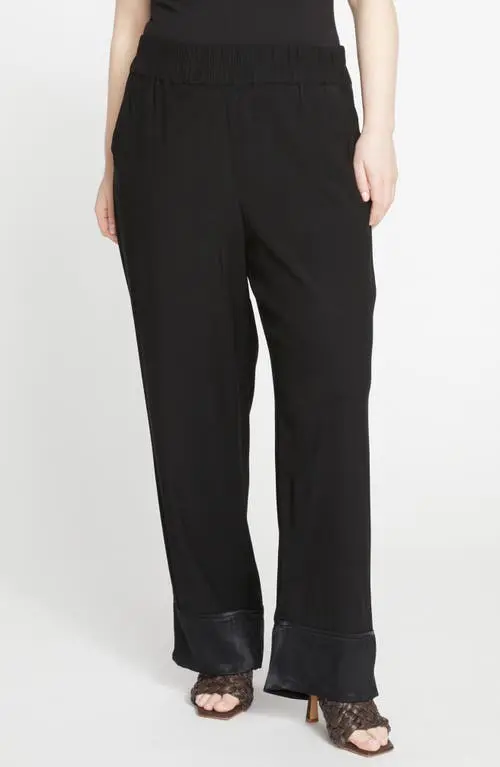 Universal Standard Soiree Satin Trim Trousers