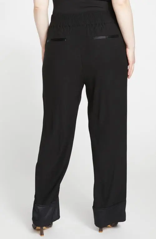 Universal Standard Soiree Satin Trim Trousers