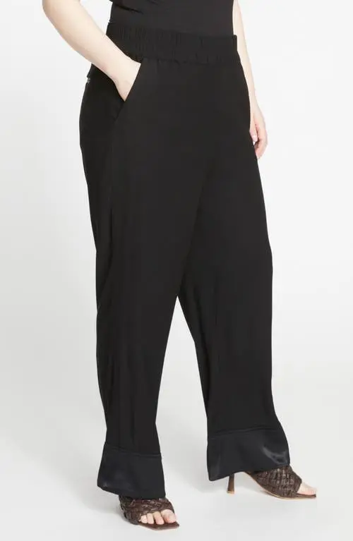 Universal Standard Soiree Satin Trim Trousers