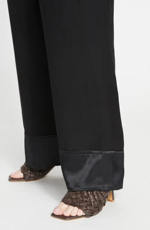 Universal Standard Soiree Satin Trim Trousers