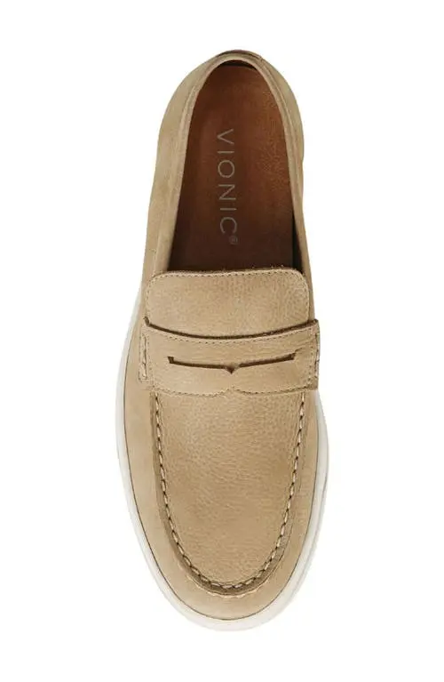 Vionic Thompson Loafer - Sand Nbck Leather
