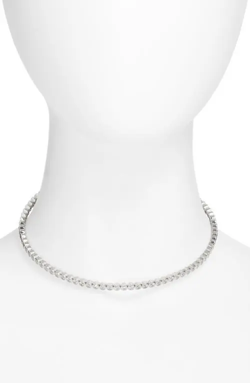 Nadri Dazzle Cubic Zirconia Choker - Rhodium