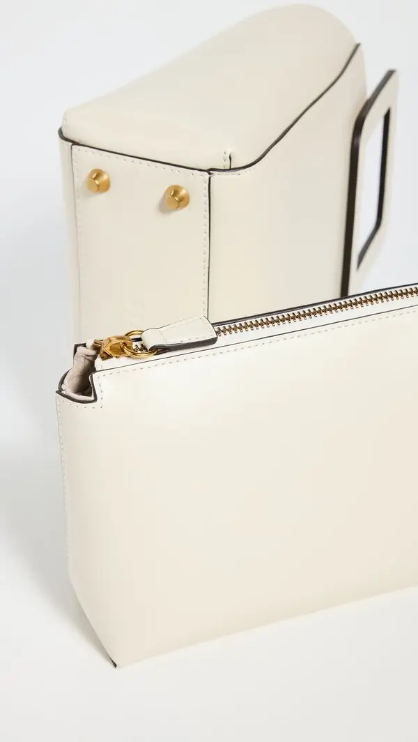 Shirley Leather Bag Cream Staud Mini Shirley Bag White Staud Mini