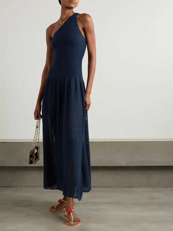 Escvdo Cayo One-shoulder Cotton Maxi Dress