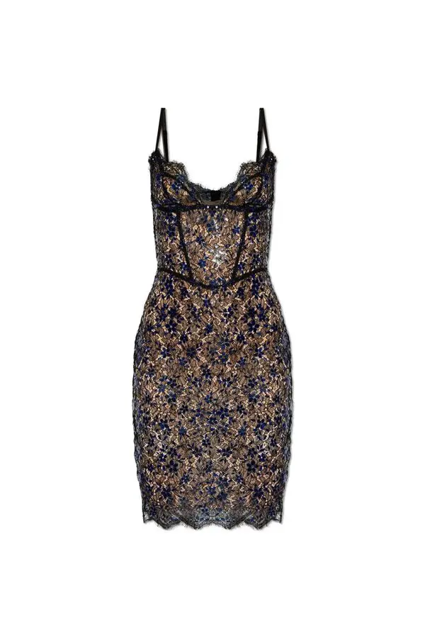 dsquared2 floral lace corset dress Dsquared2 Floral-Lace Corset Mini Dress In Multi - 45% Off