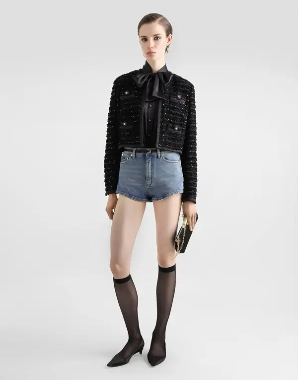 Dolce & Gabbana Tweed Jacket With Micro-sequin Embellishment