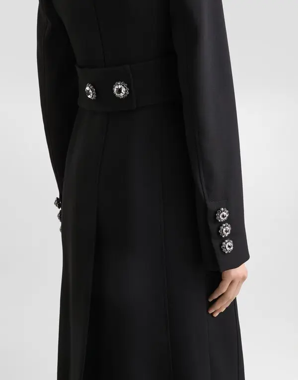 Dolce & Gabbana Double-breasted Wool Coat With Bejeweled Buttons