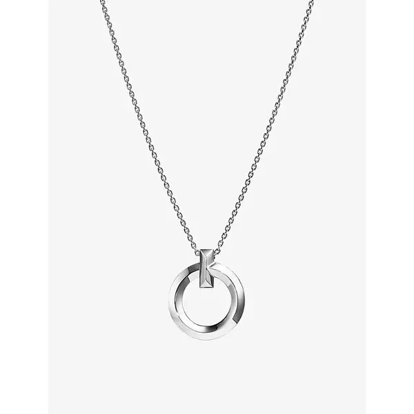 Tiffany & Co. T T1 Circle Pendant Necklace - White Gold