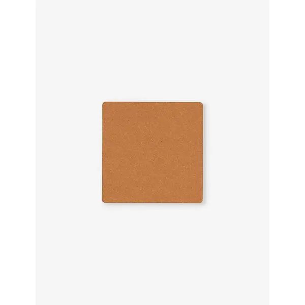 LIND DNA Nupo Flecked Square Leather Coaster 10cm X 10cm - Nature