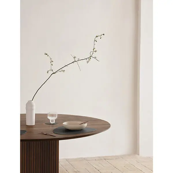 LIND DNA Nupo Flecked Leather Placemat 37cm X 44cm - Anthracite