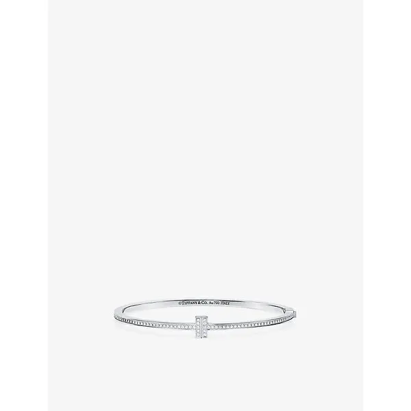 Tiffany & Co. T 18ct White-gold Diamond Bangle - White Gold