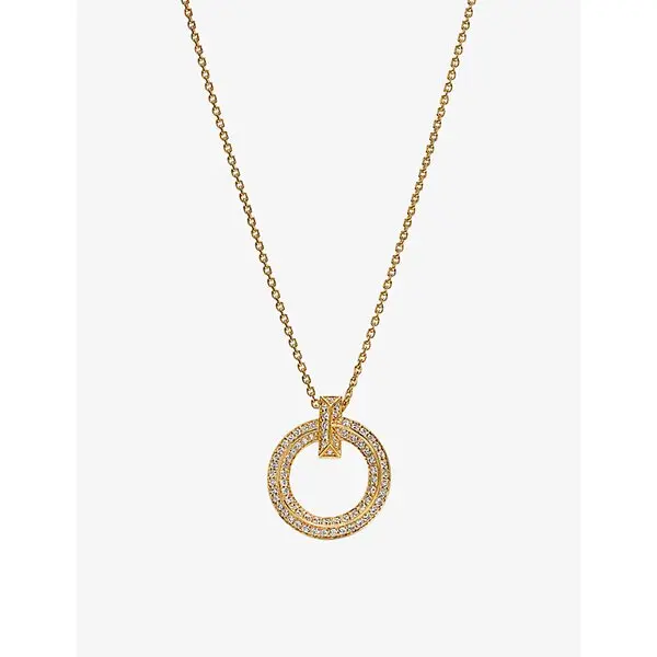 Tiffany & Co. T T1 Diamond Necklace - Yellow Gold