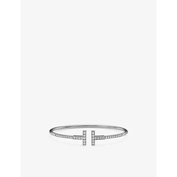 Tiffany & Co. T Wire Diamond Bracelet - White Gold