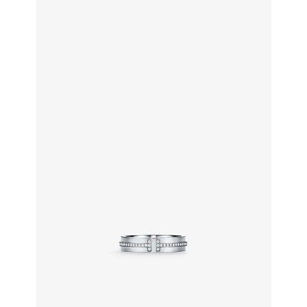 Tiffany & Co. T Narrow Diamond Ring - White Gold