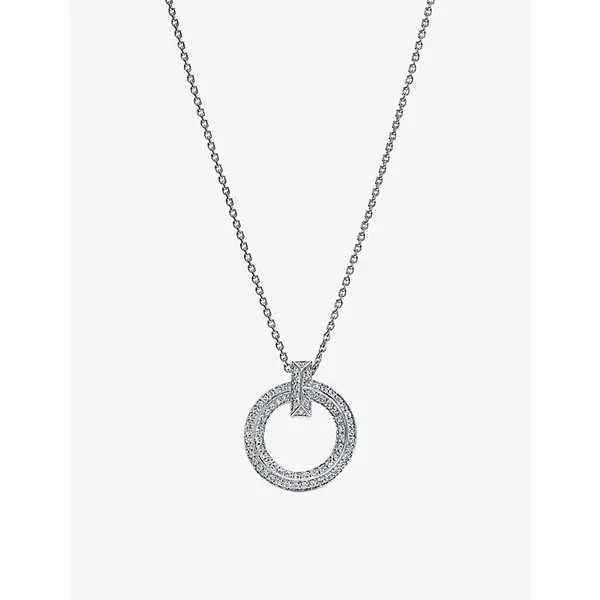 Tiffany & Co. T T1 Diamond White-gold Necklace - White Gold