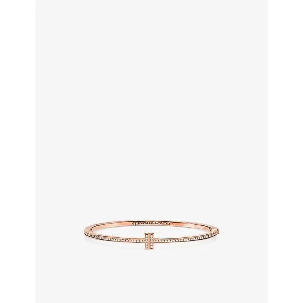 Tiffany & Co. T Diamond Hinged Bangle - Rose Gold