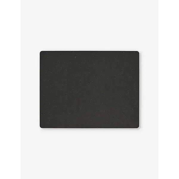 LIND DNA Nupo Flecked Leather Placemat 45cm X 35cm - Anthracite