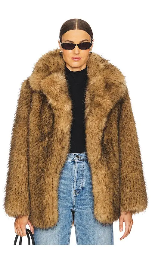 L'academie Gamine Faux Fur Jacket
