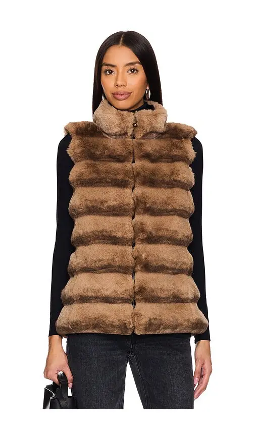 Jocelyn Plush Faux Fur Reversible Vest