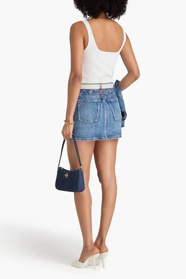 Alice + Olivia Joss Denim Mini Skirt