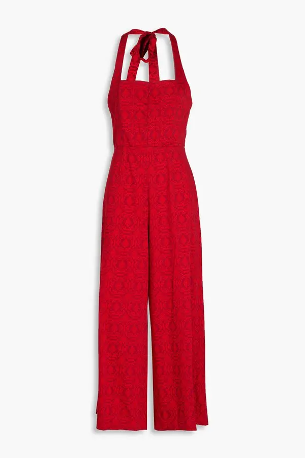 Alice + Olivia Aida Paisley-print Wide-leg Jumpsuit - Red