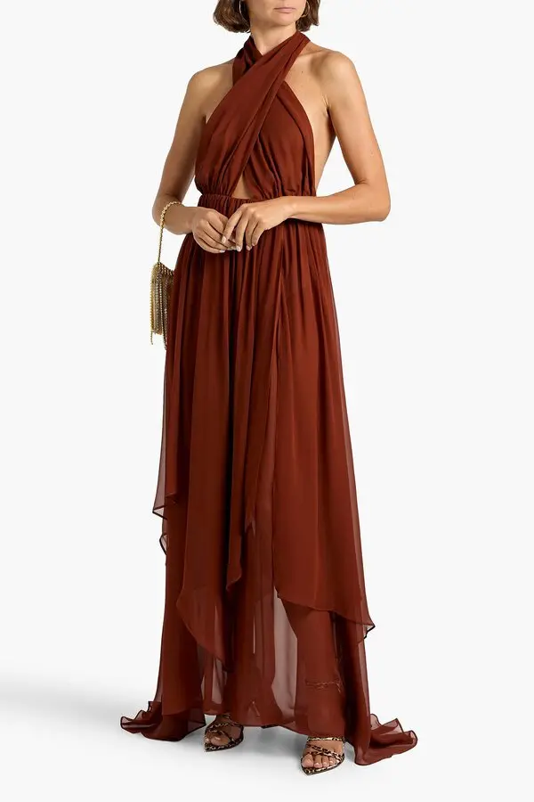 ina silk chiffon dress Ina Silk Chiffon Dress  Retrofete