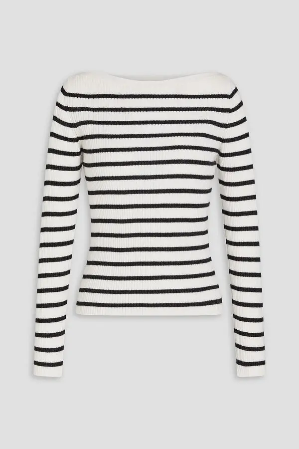 FRAME Striped Wool-blend Sweater