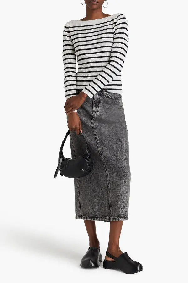 FRAME Striped Wool-blend Sweater