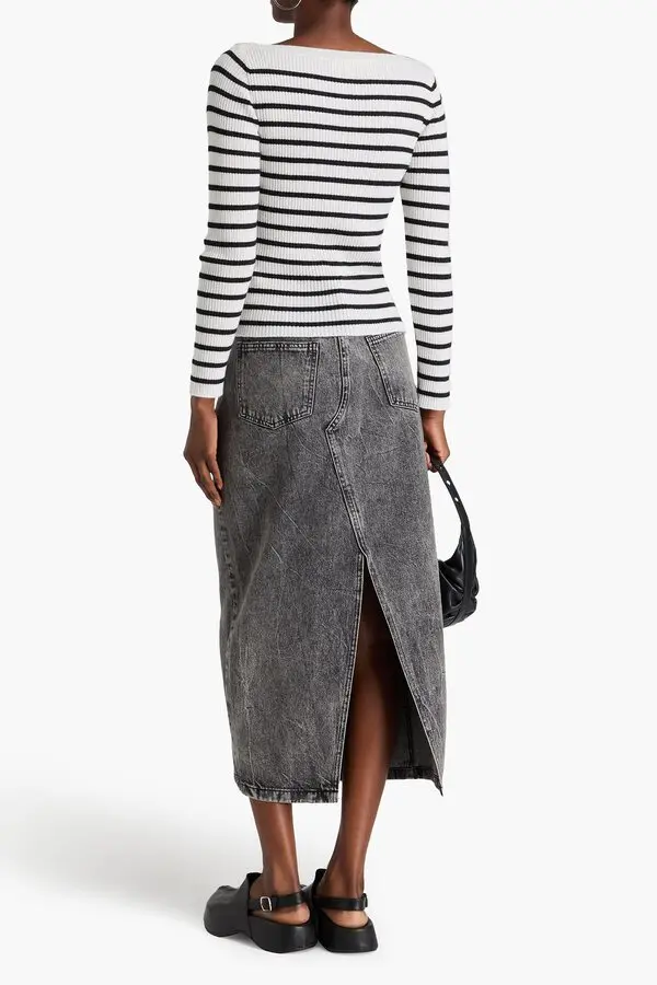 FRAME Striped Wool-blend Sweater