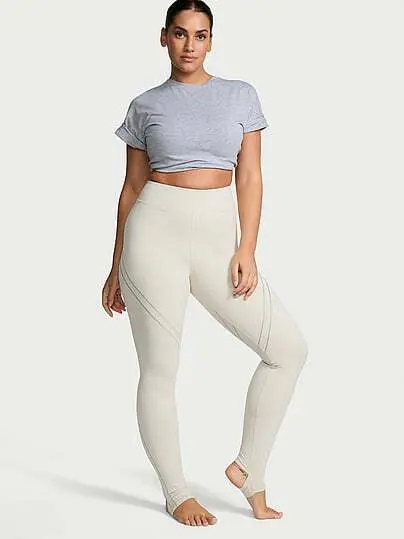 Victoria's Secret Vsx Winter Stirrup Legging - Beige