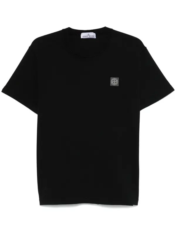 Stone Island Compass-motif T-shirt - Black